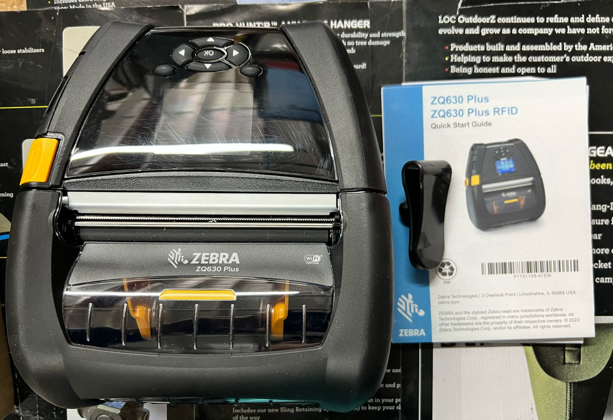 Zebra ZQ630 Mobile Barcode Label Printer Wireless Bluetooth and WiFi ...